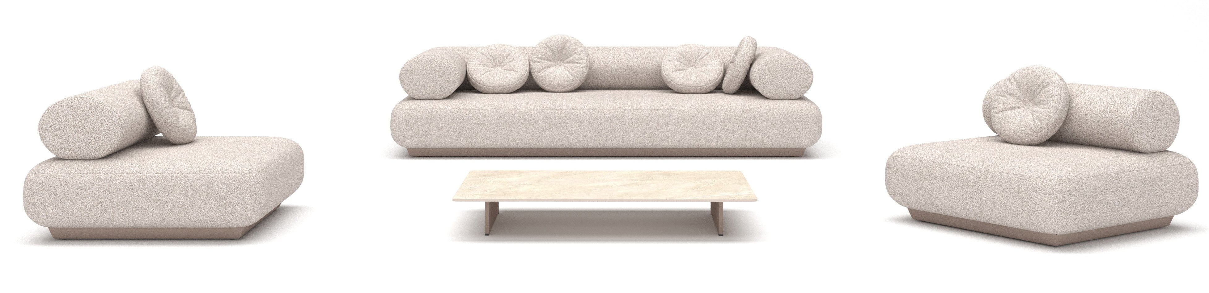 Lanai Rec. Coffee Table - Taupe with Sand Stone Top – Casualife Outdoor ...