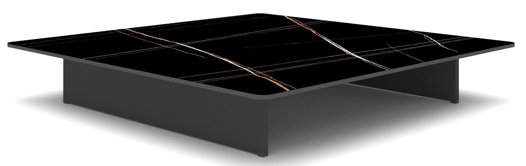 Lanai SQ Coffee Table - Black with Onyx Stone Top – Casualife Outdoor ...
