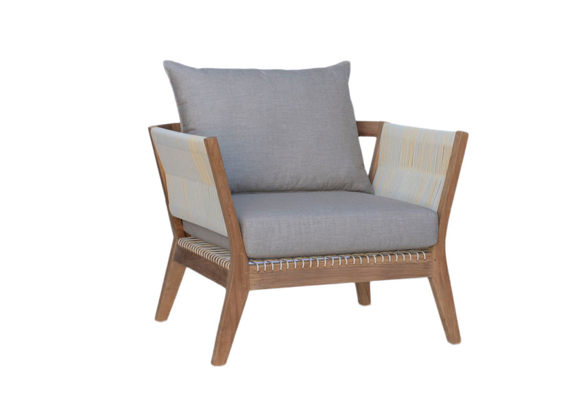Reiki Club Chair - Teak & Seashell – Casualife Outdoor Living